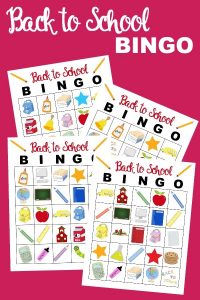 Back to School Bingo