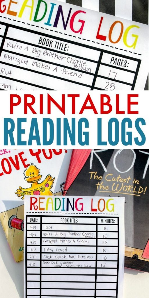 Free Printable Reading Log for Kids