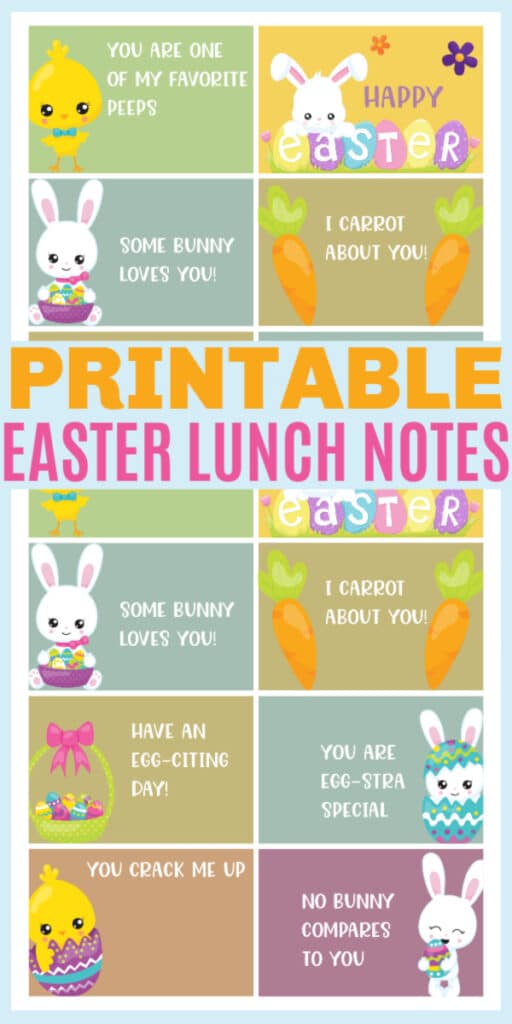 Easter Lunchbox Notes (Printable for Kids)