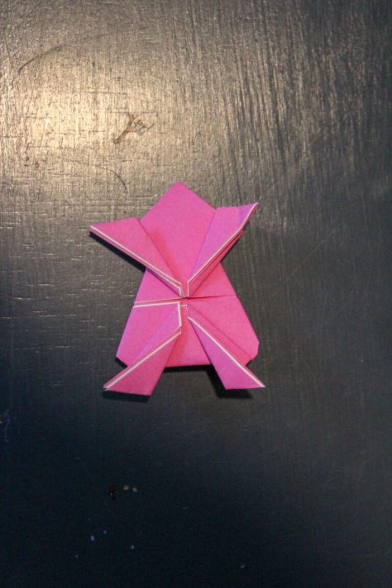 Jumping Origami Frog Instructions