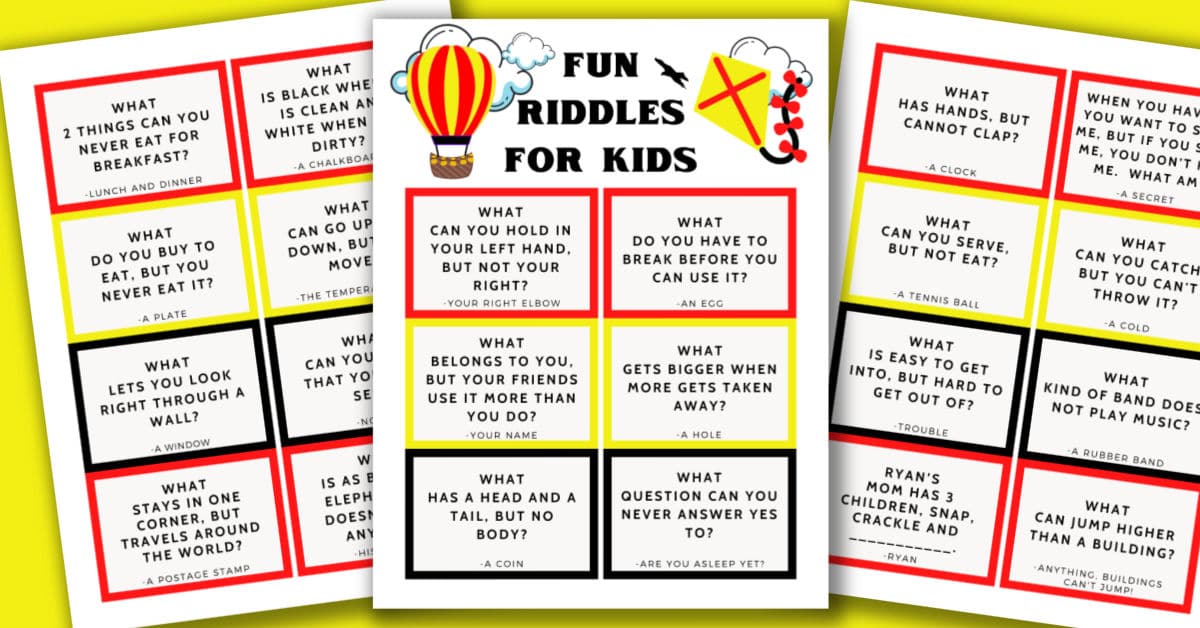 Easy Riddles For Kids Free Printable Riddle Worksheets Riddles That