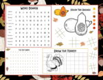Printable Thanksgiving Activities Placemats