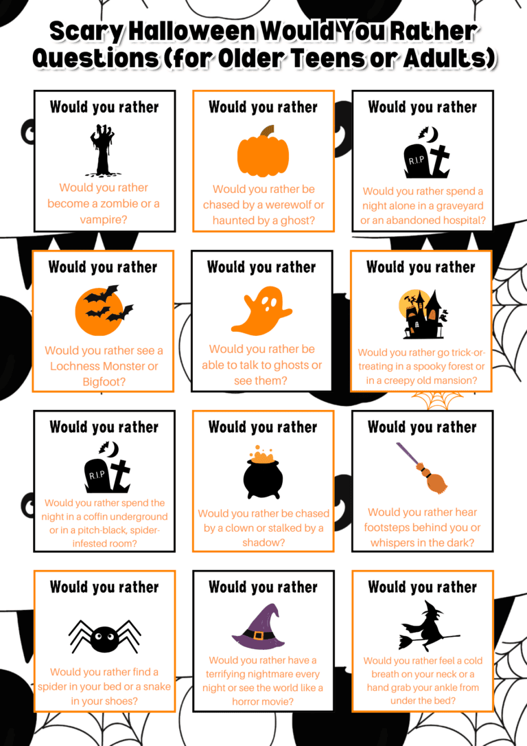 60 Awesomely Spooky Halloween Would You Rather Questions